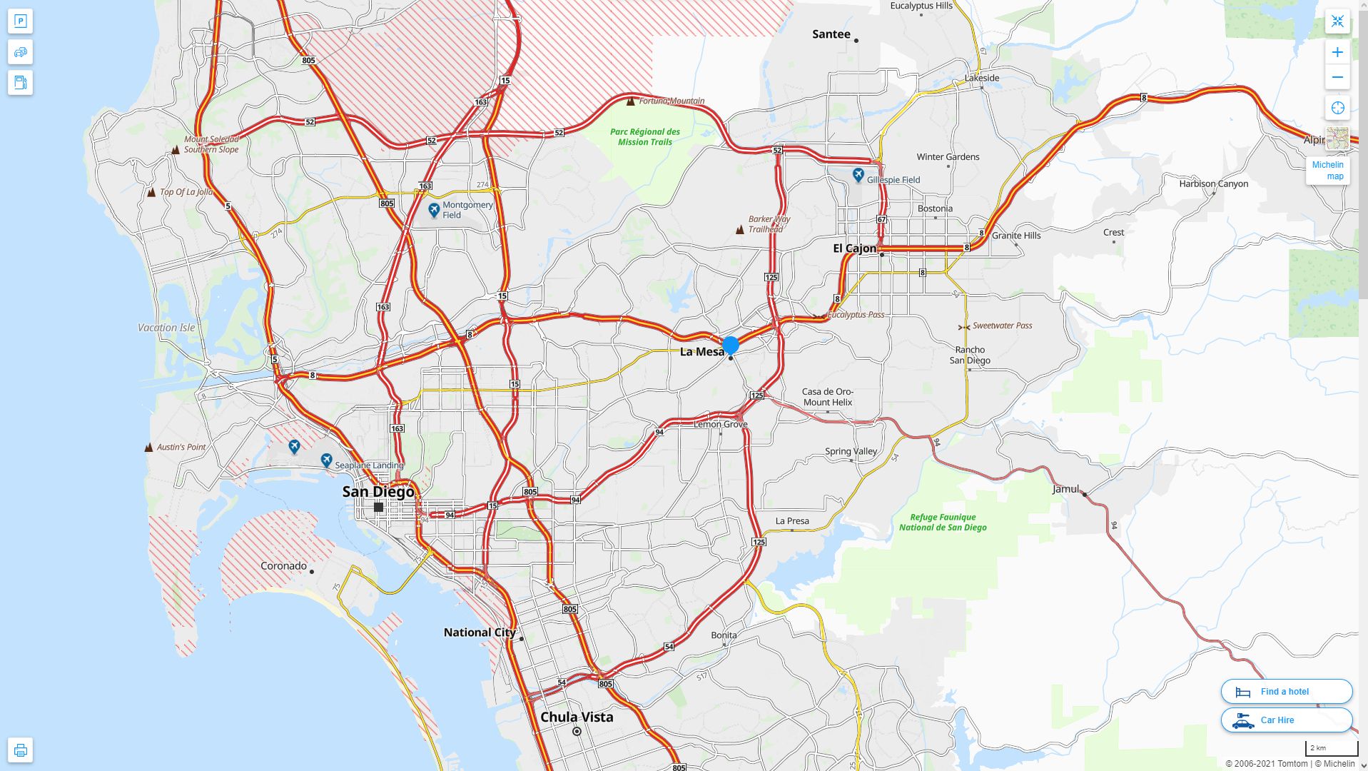 La Mesa, California Map