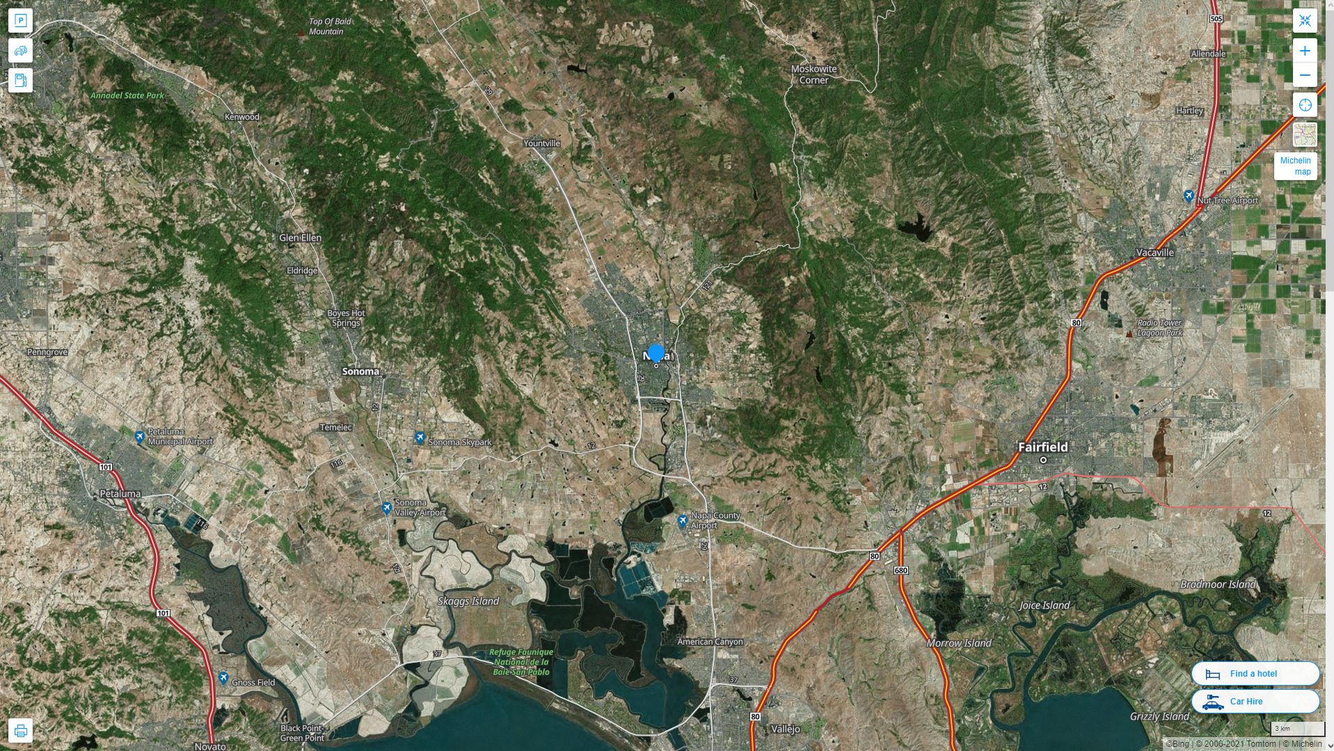 Napa, California Map