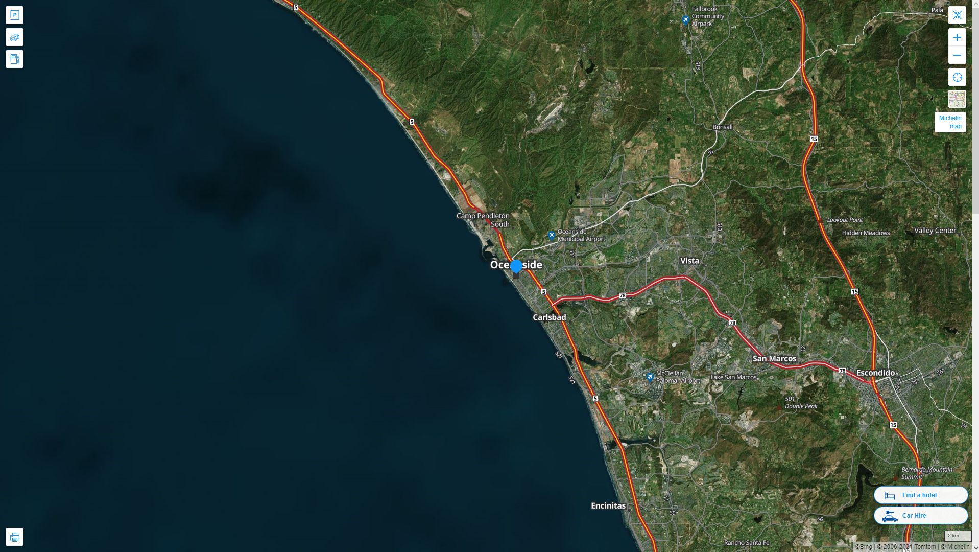 Oceanside California Map - United States