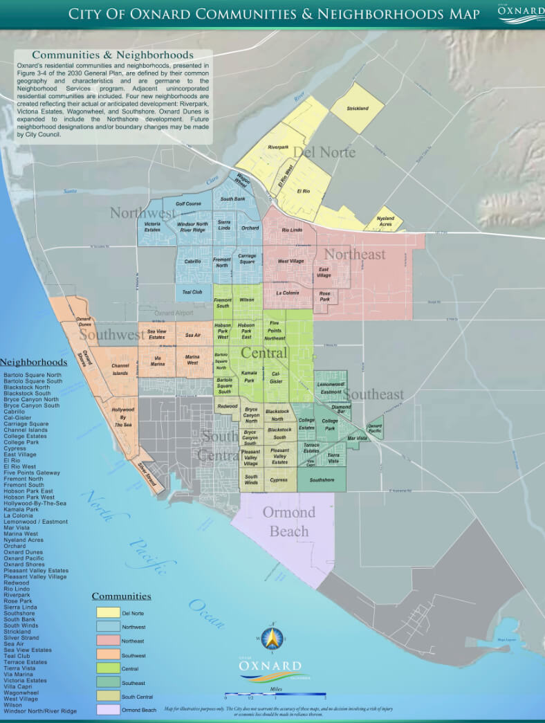 Oxnard California Map