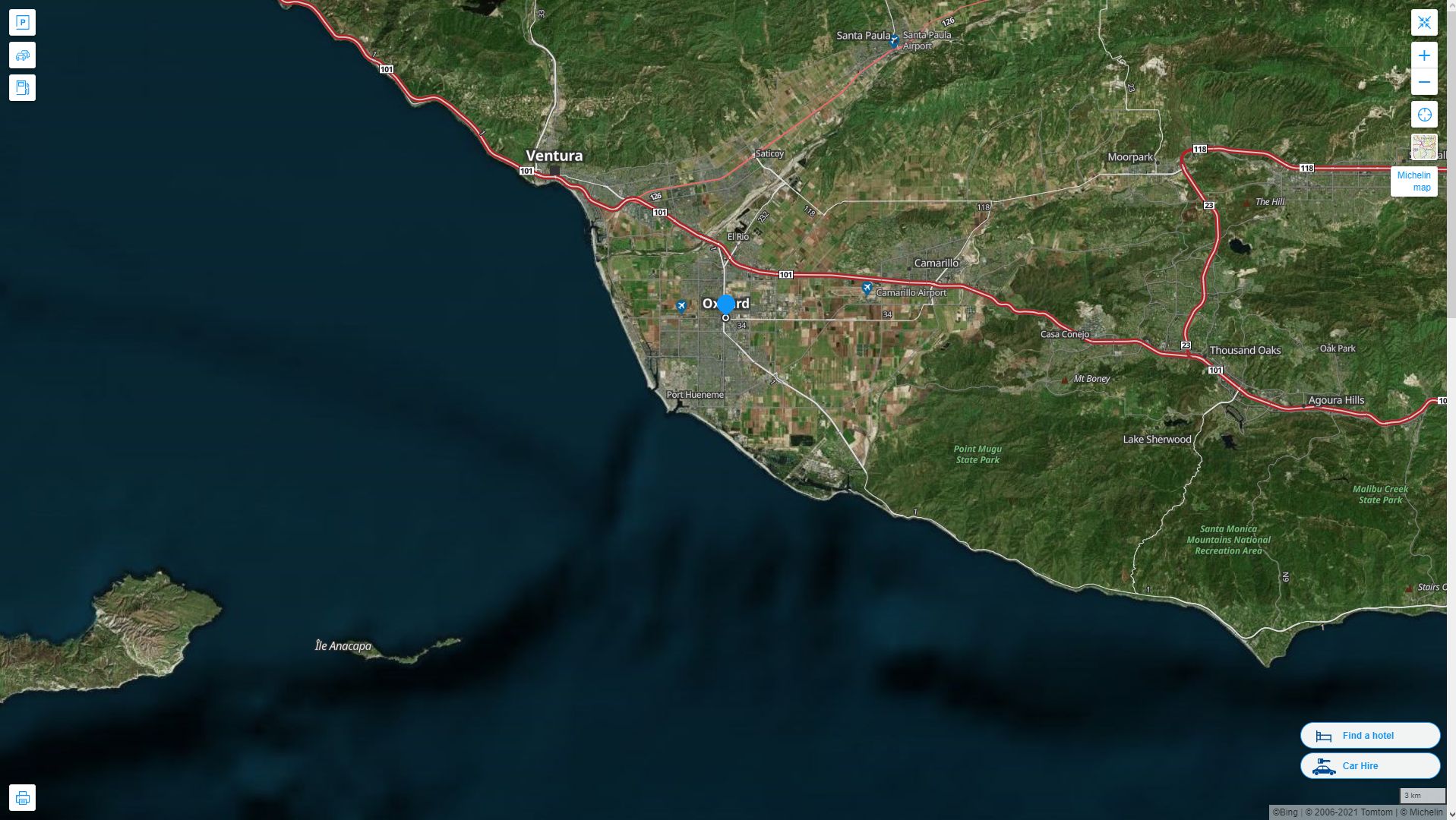 Oxnard California Map - United States