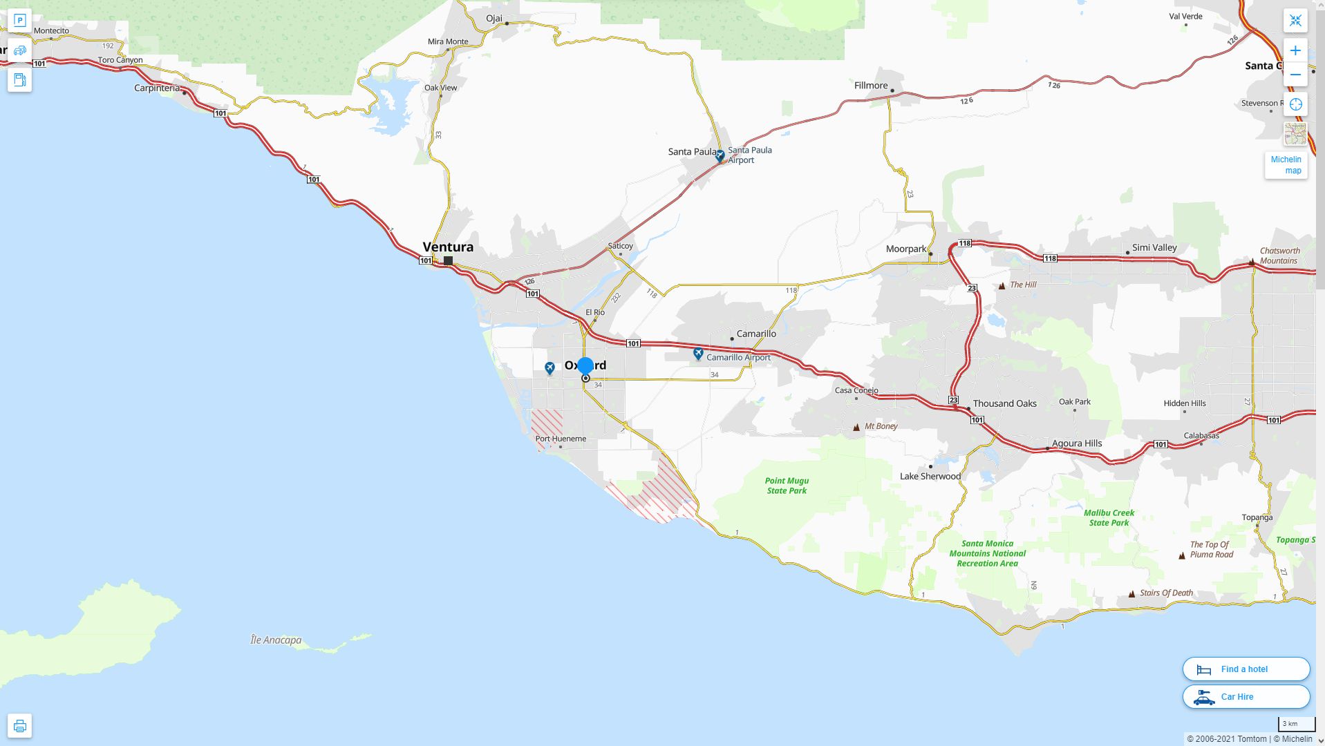Oxnard California Map - United States