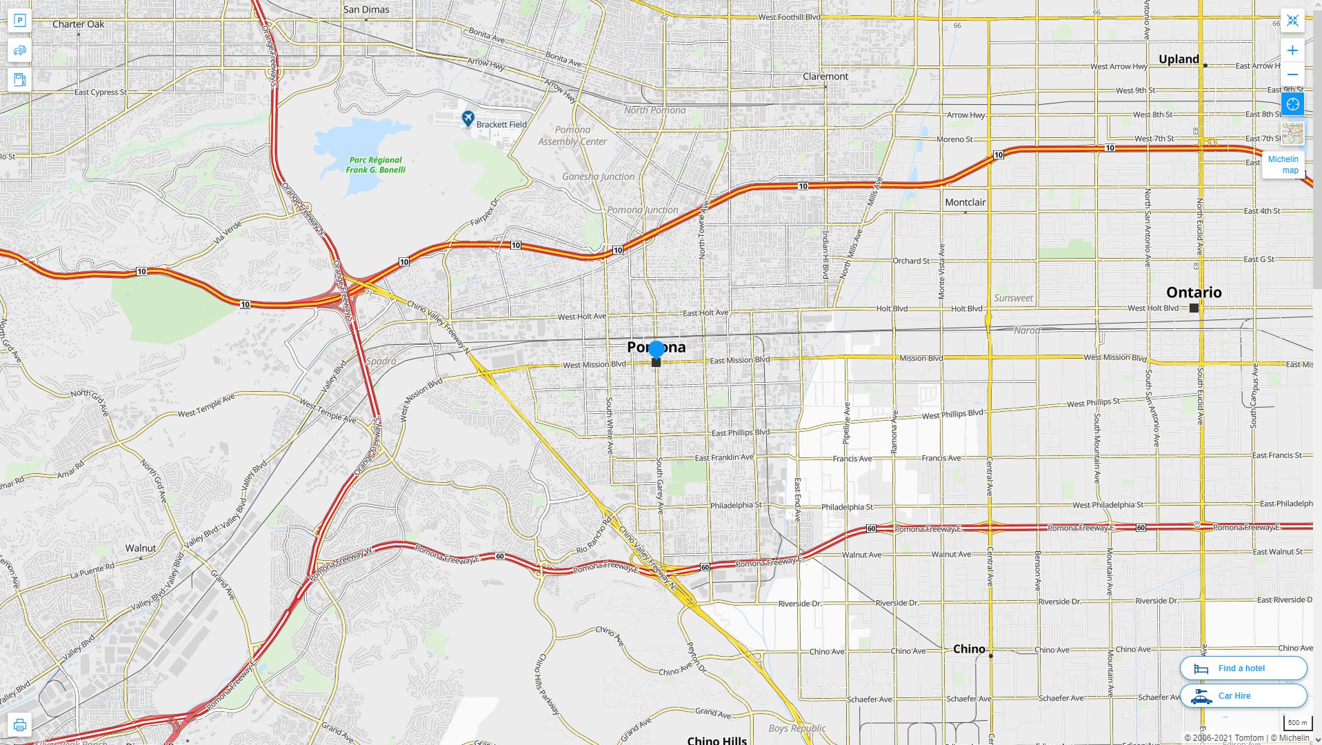 Pomona, California Map