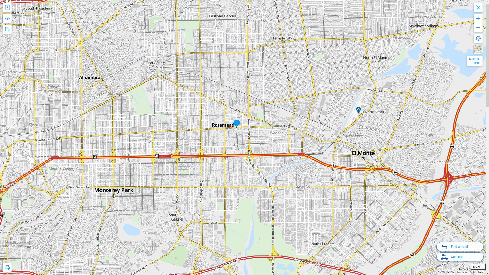 Rosemead, California Map