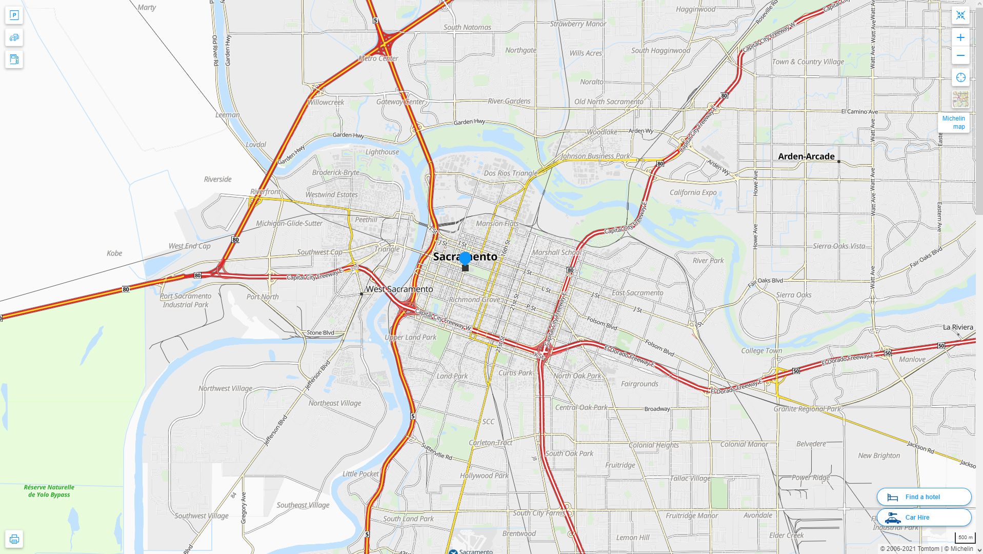 Sacramento, California Map