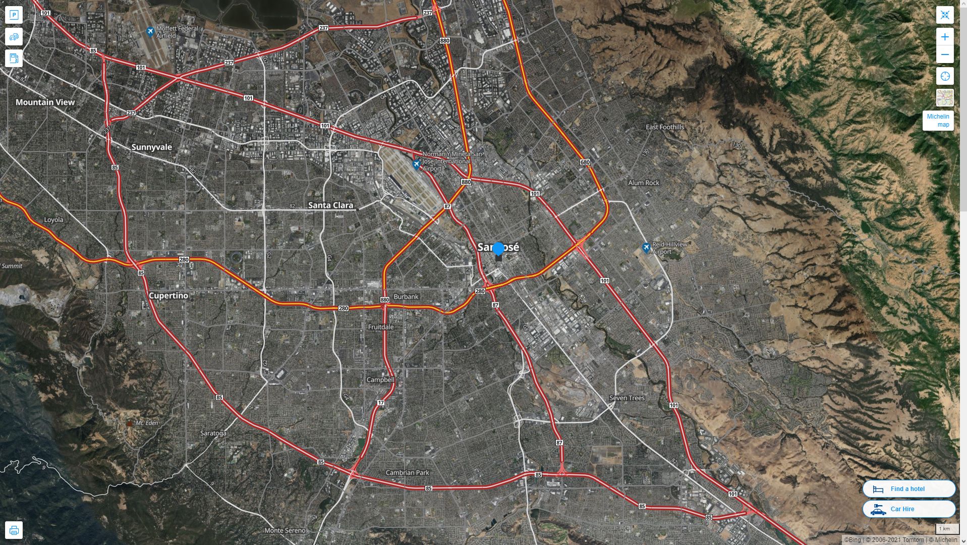 San Jose Map - United States