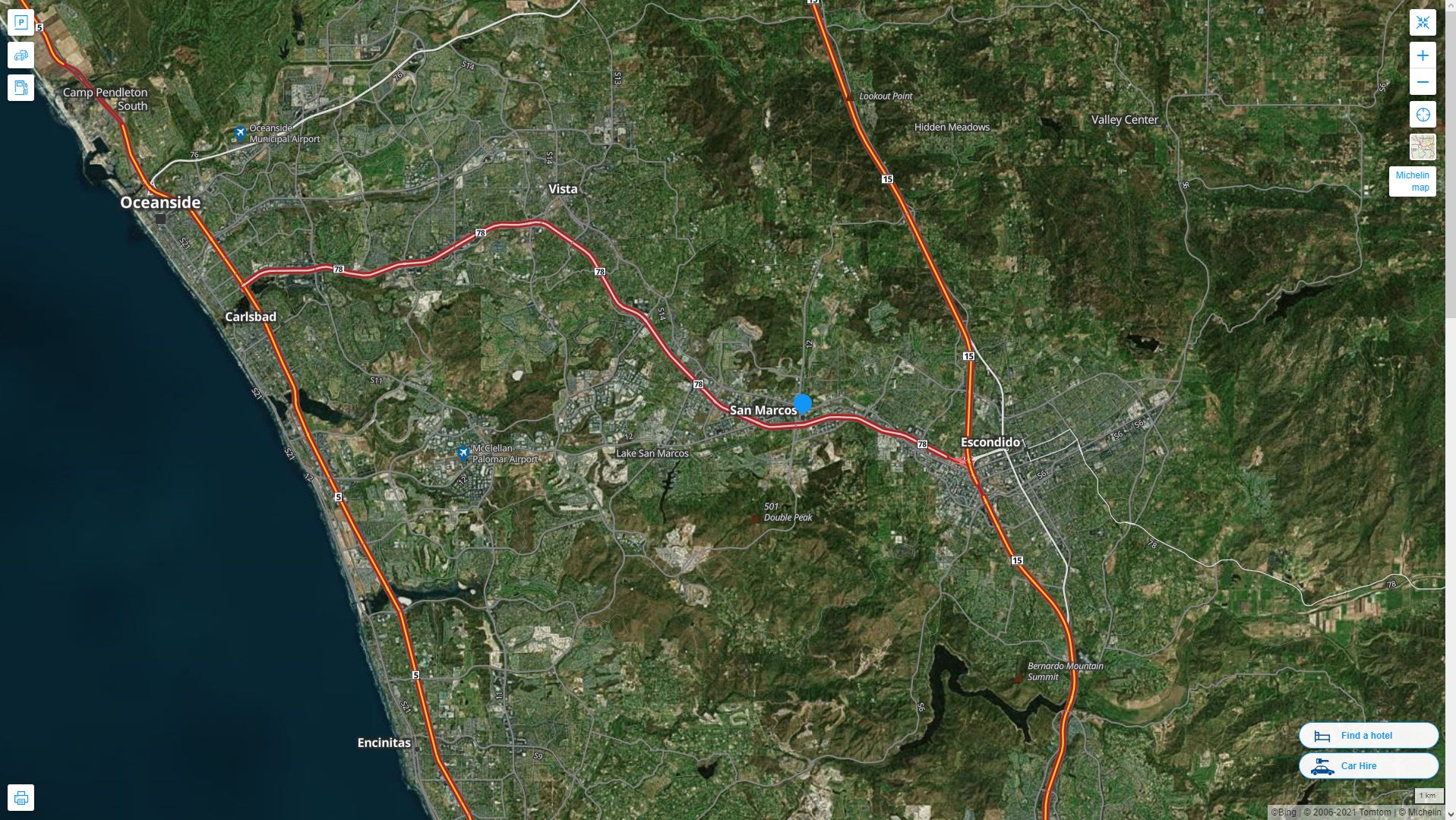San Marcos California Map