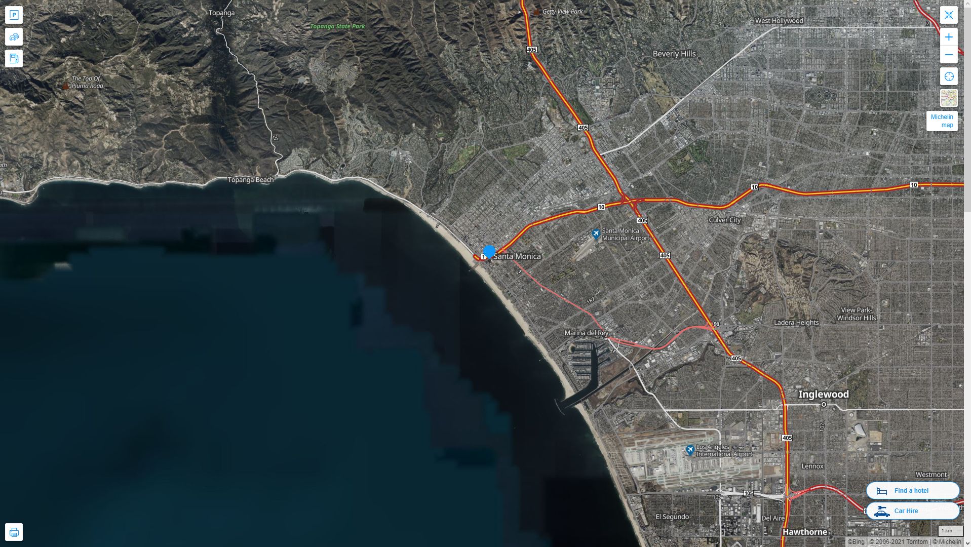 Santa Monica, California Map