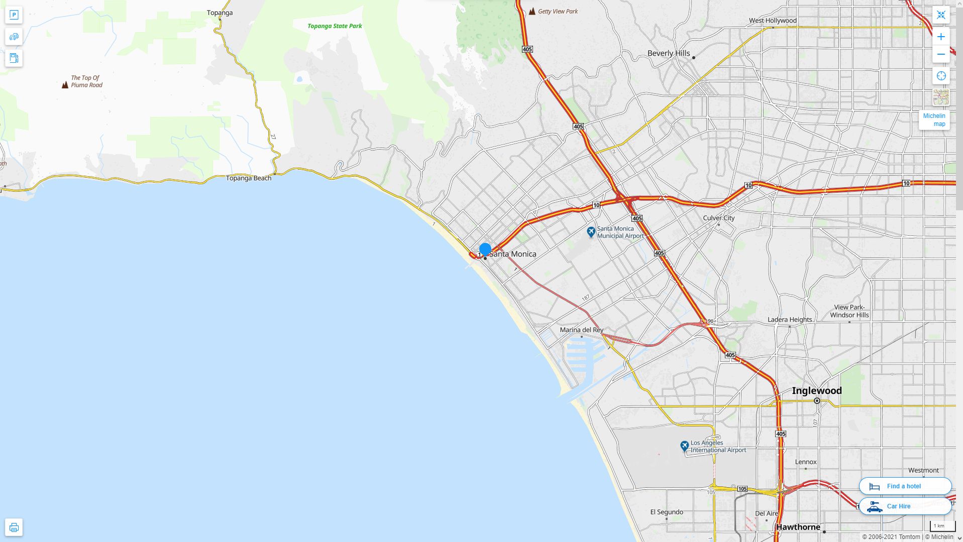 Santa Monica, California Map