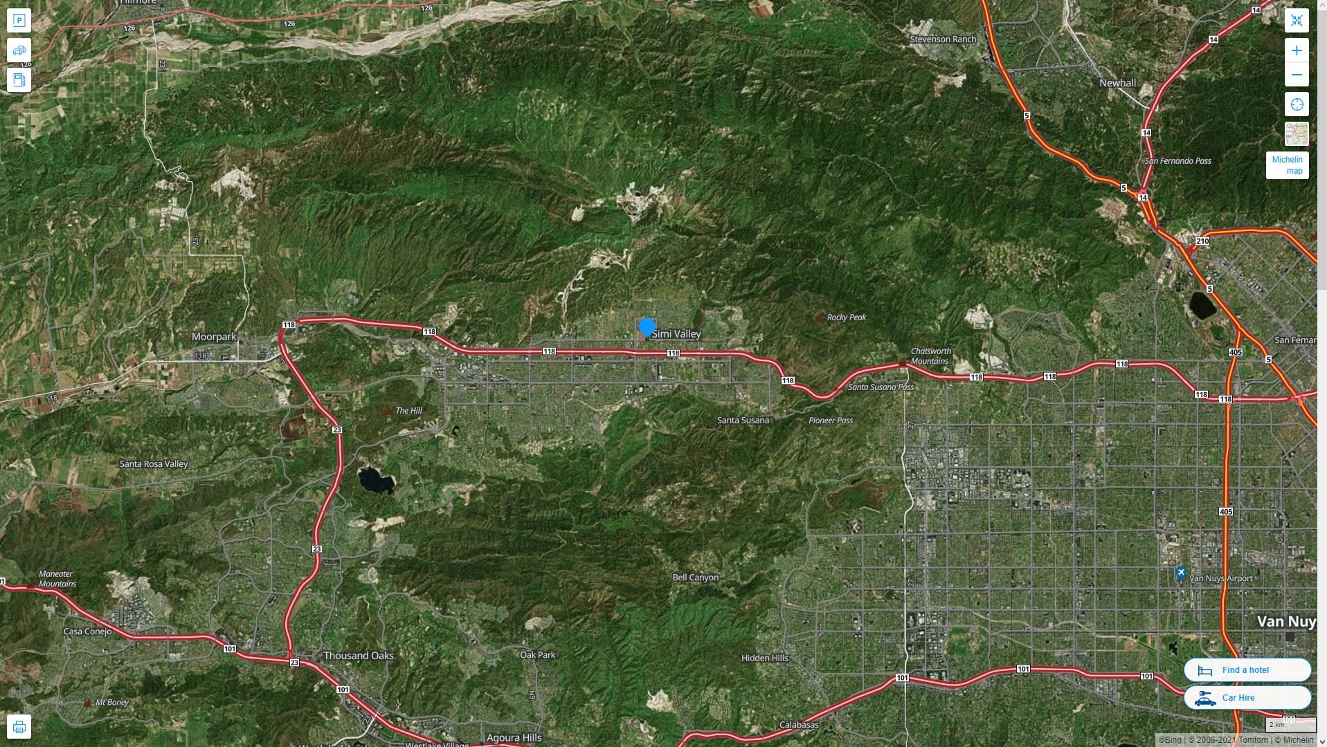 Simi Valley, California Map