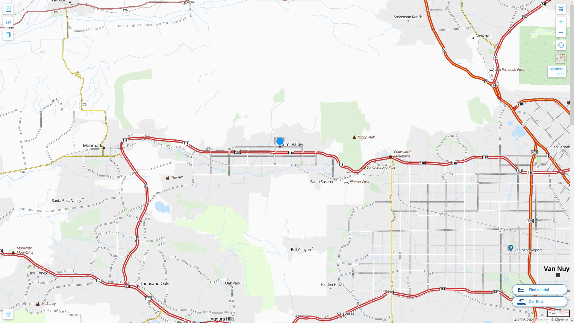 Simi Valley, California Map