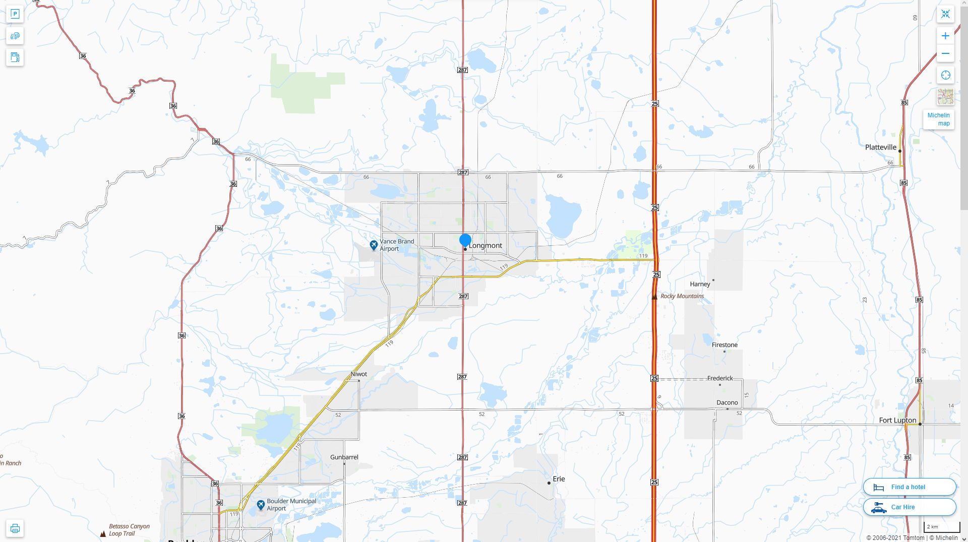 Longmont, Colorado Map