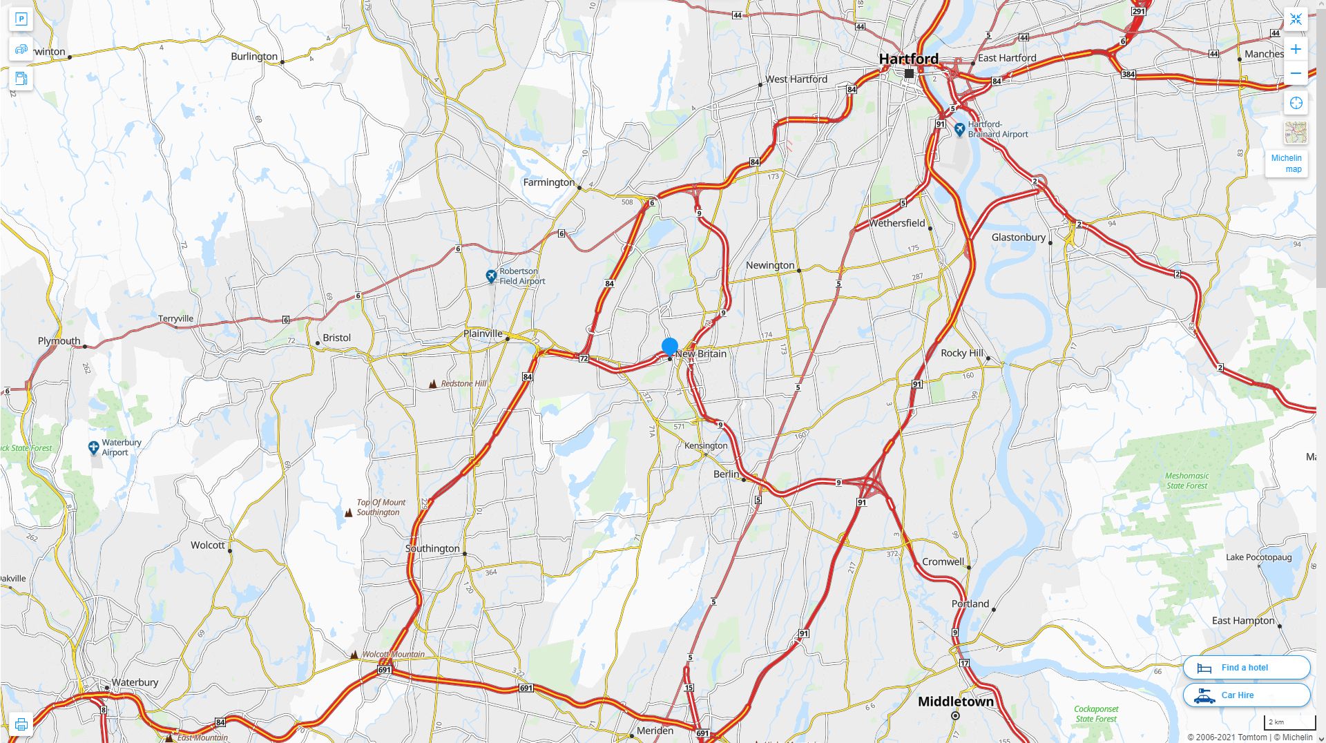 New Britain, Connecticut Map