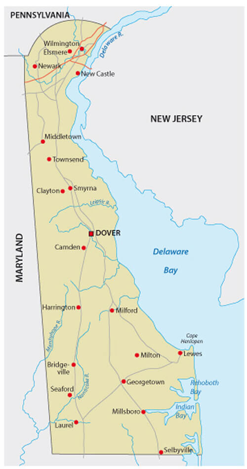 Delaware Map - United States