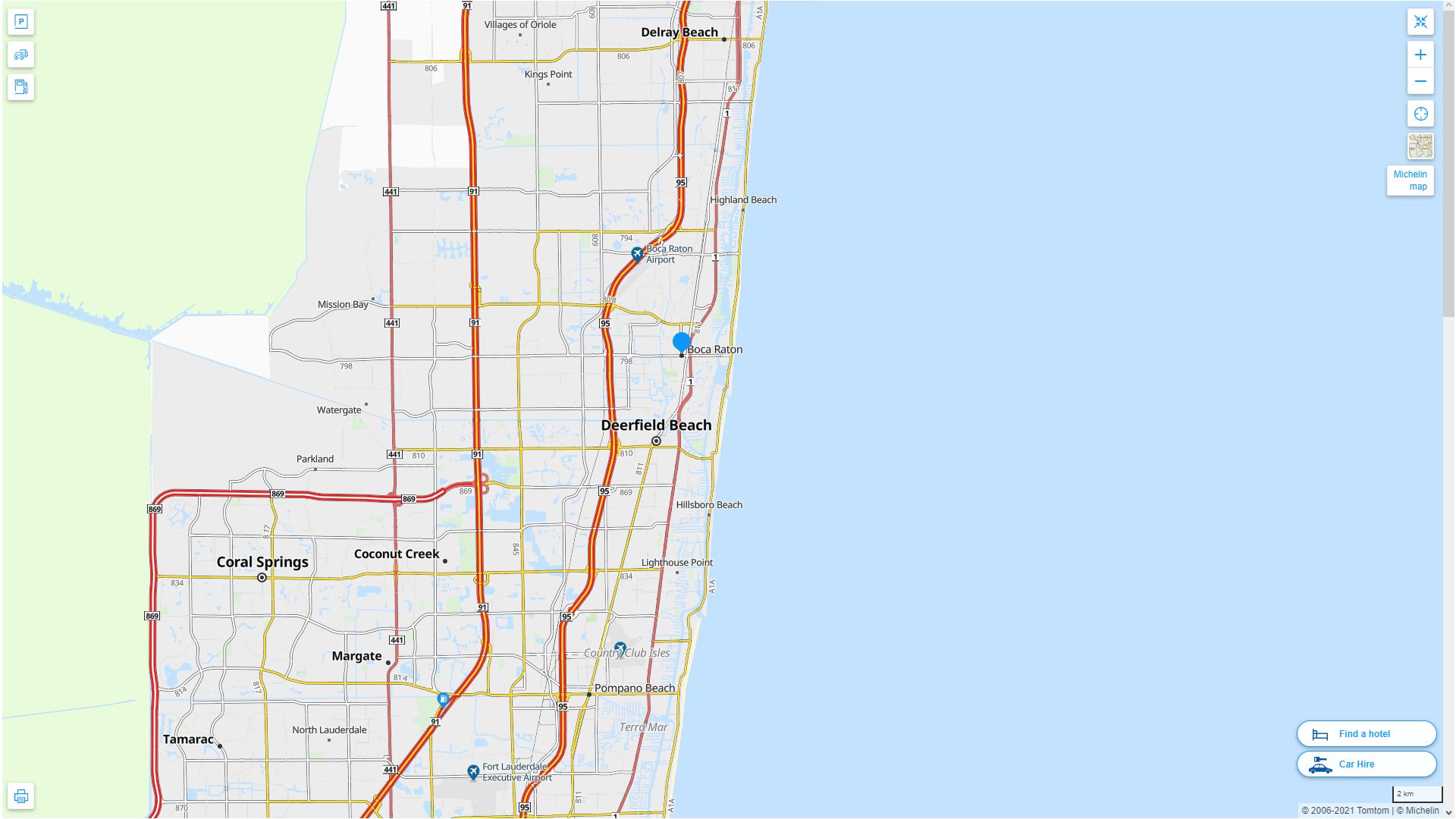 Boca Raton, Florida Map