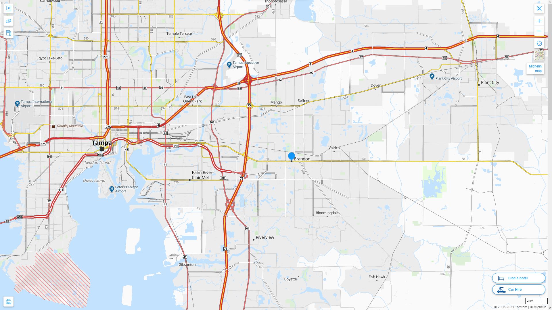 Brandon, Florida Map