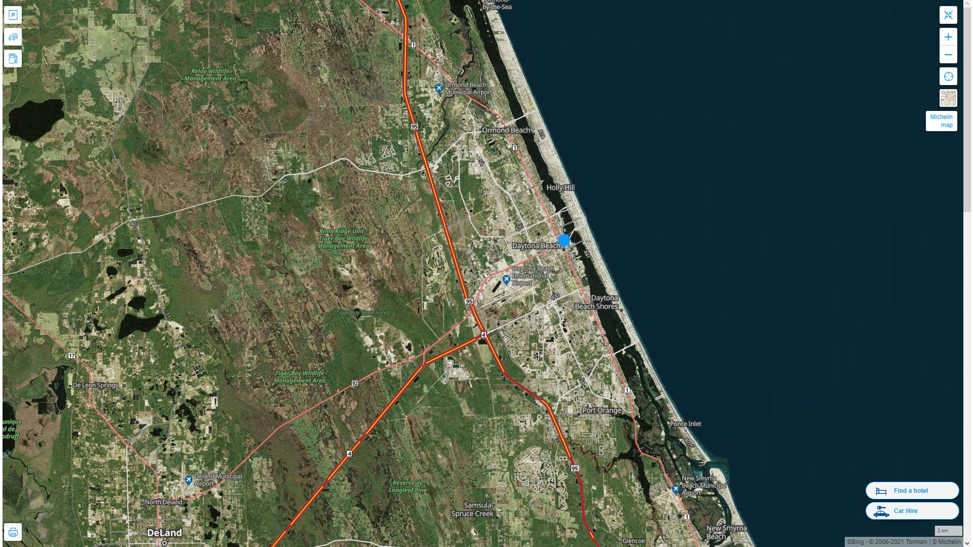 Daytona Beach, Florida Map