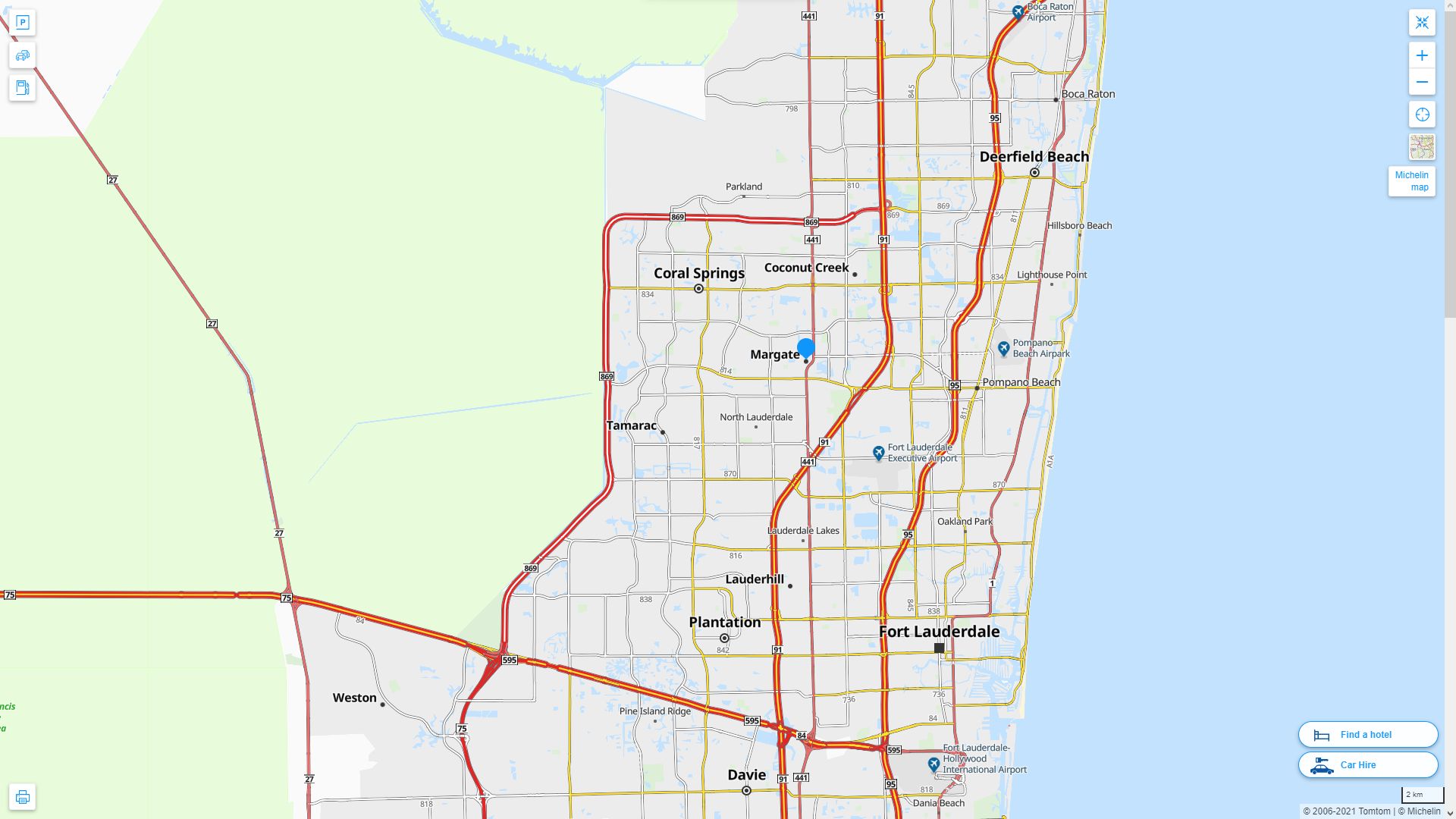 Margate, Florida Map