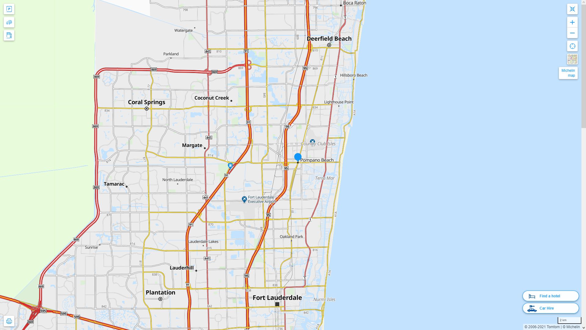 Pompano Beach, Florida Map