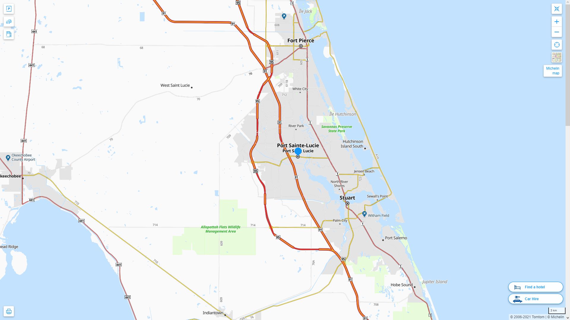 Port St. Lucie, Florida Map