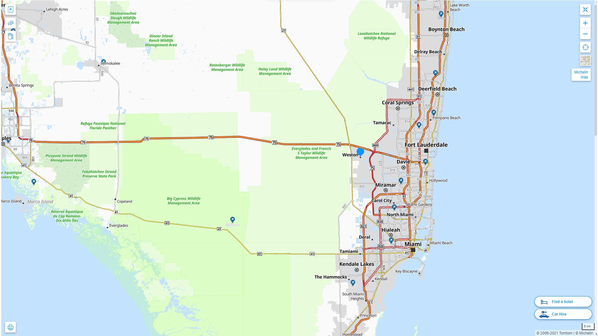 Weston Florida Map