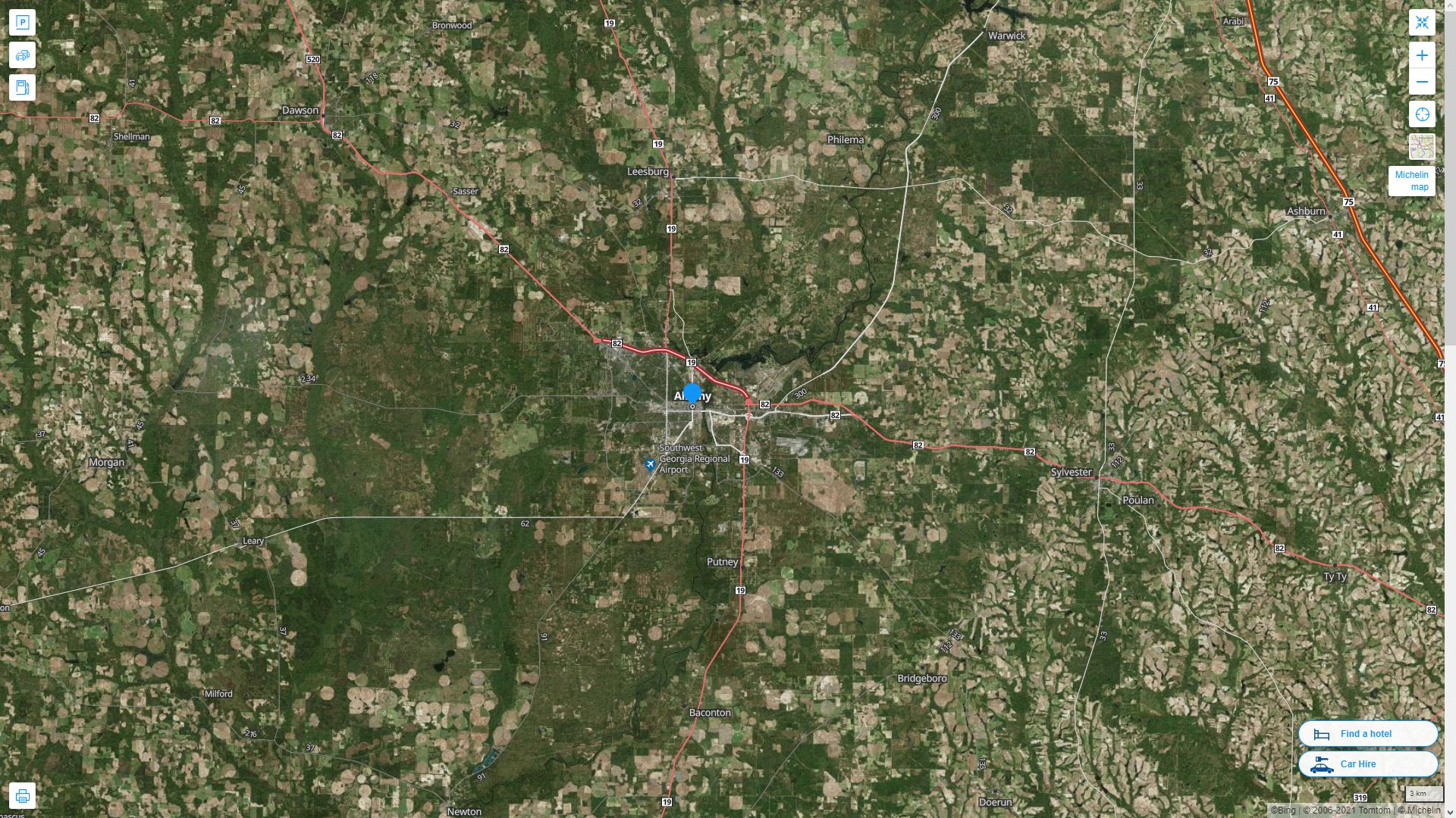 Albany, Georgia Map