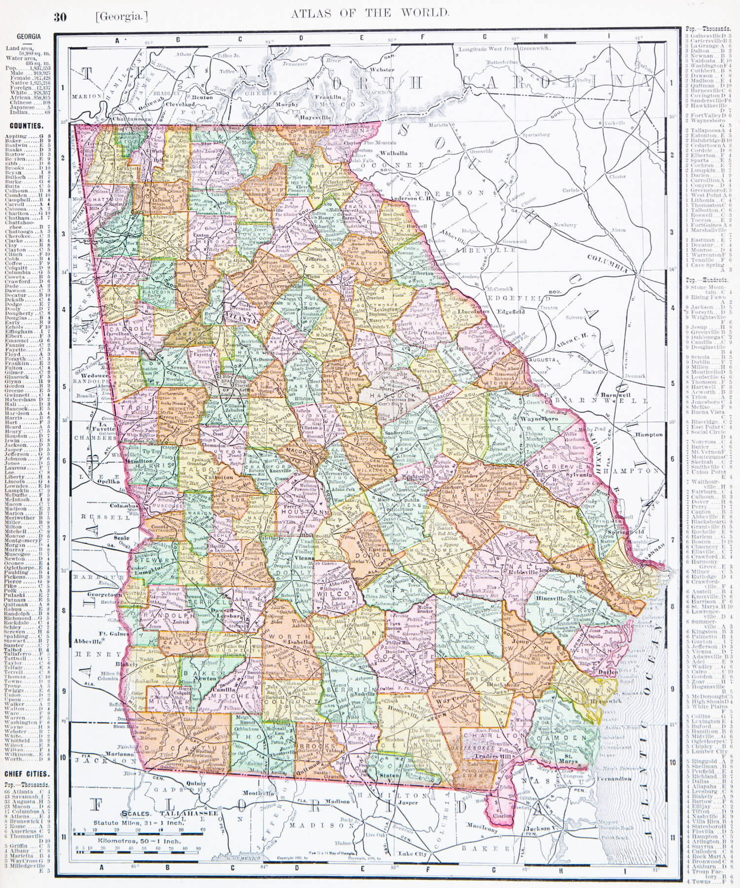 Map Of The United States Georgia - United States Map