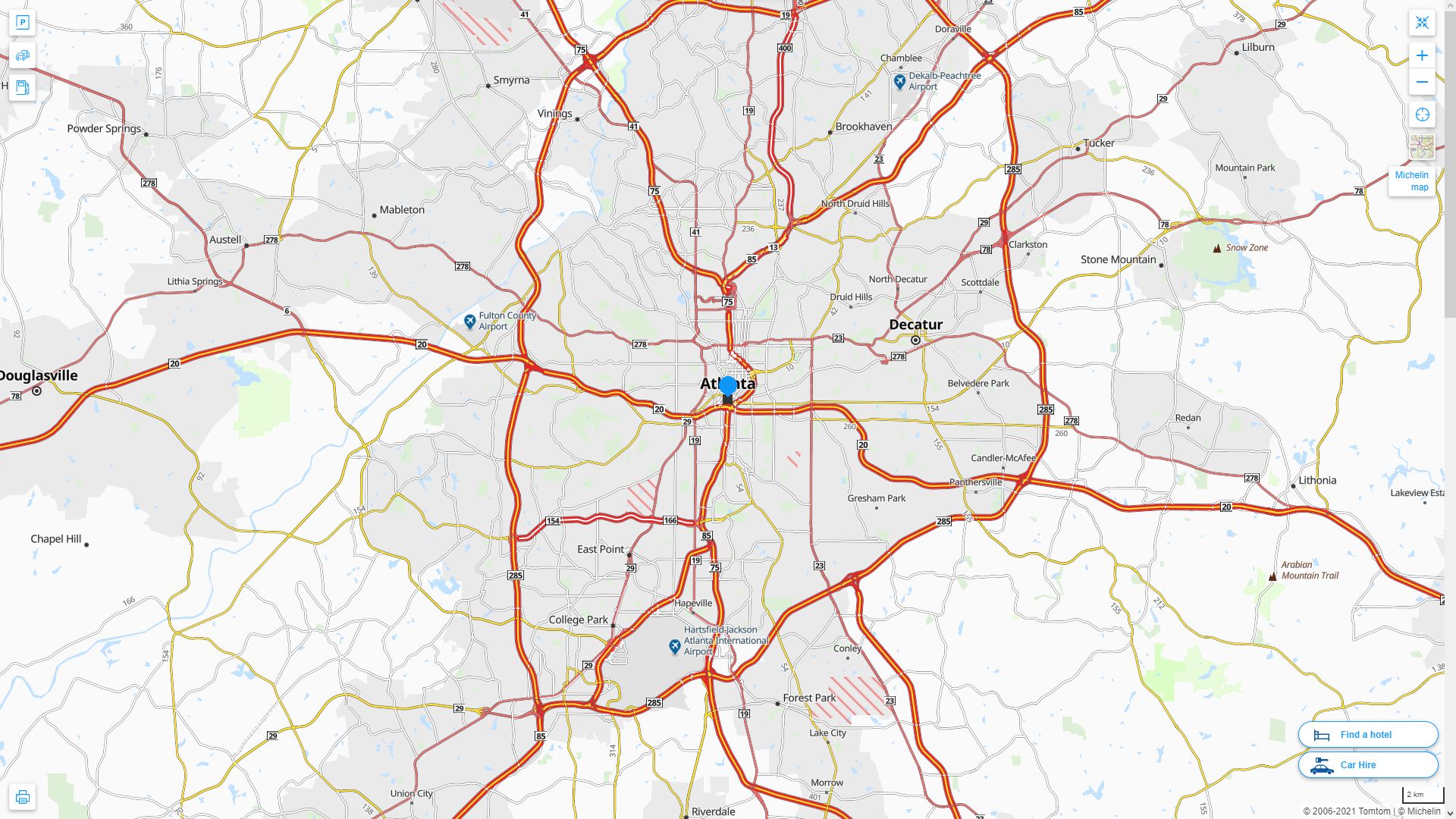 Atlanta, Georgia Map