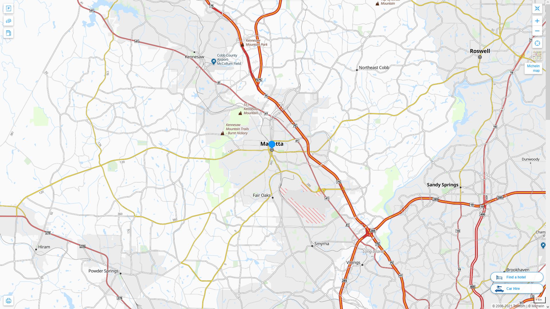 Marietta, Georgia Map