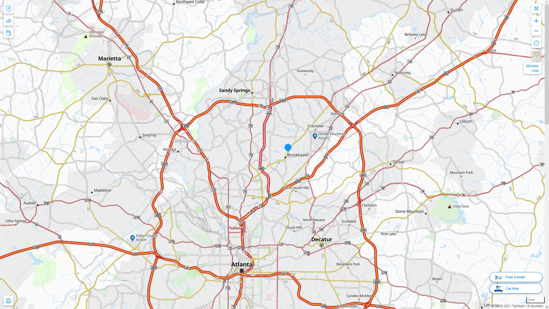 North Atlanta Georgia Map - United States