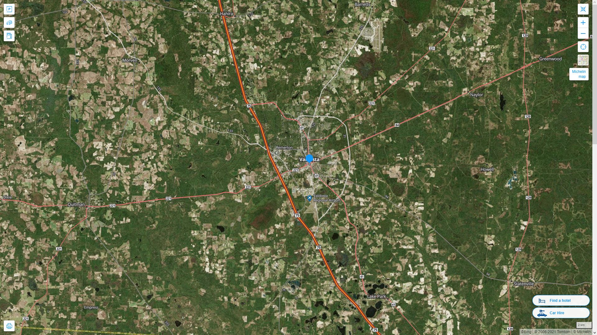 Valdosta Georgia Map - United States