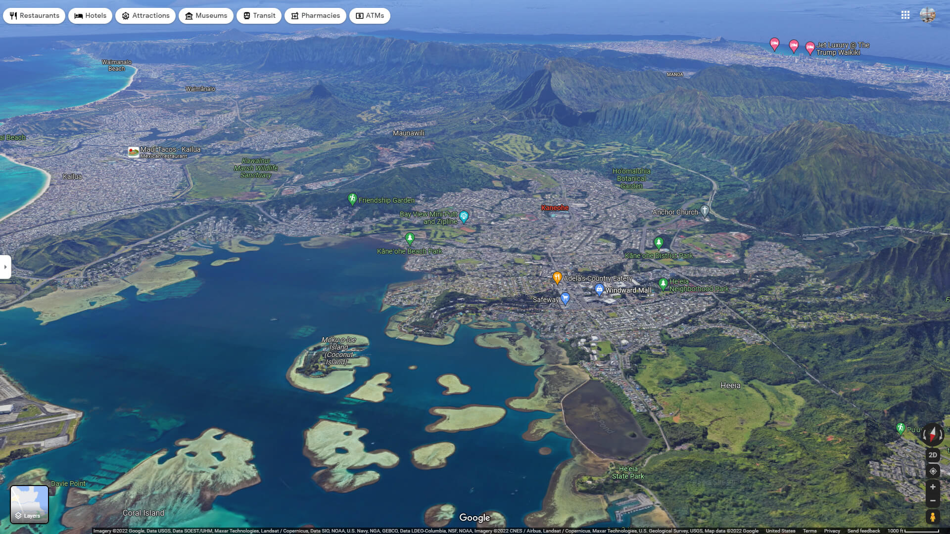 Kaneohe, Hawaii Map