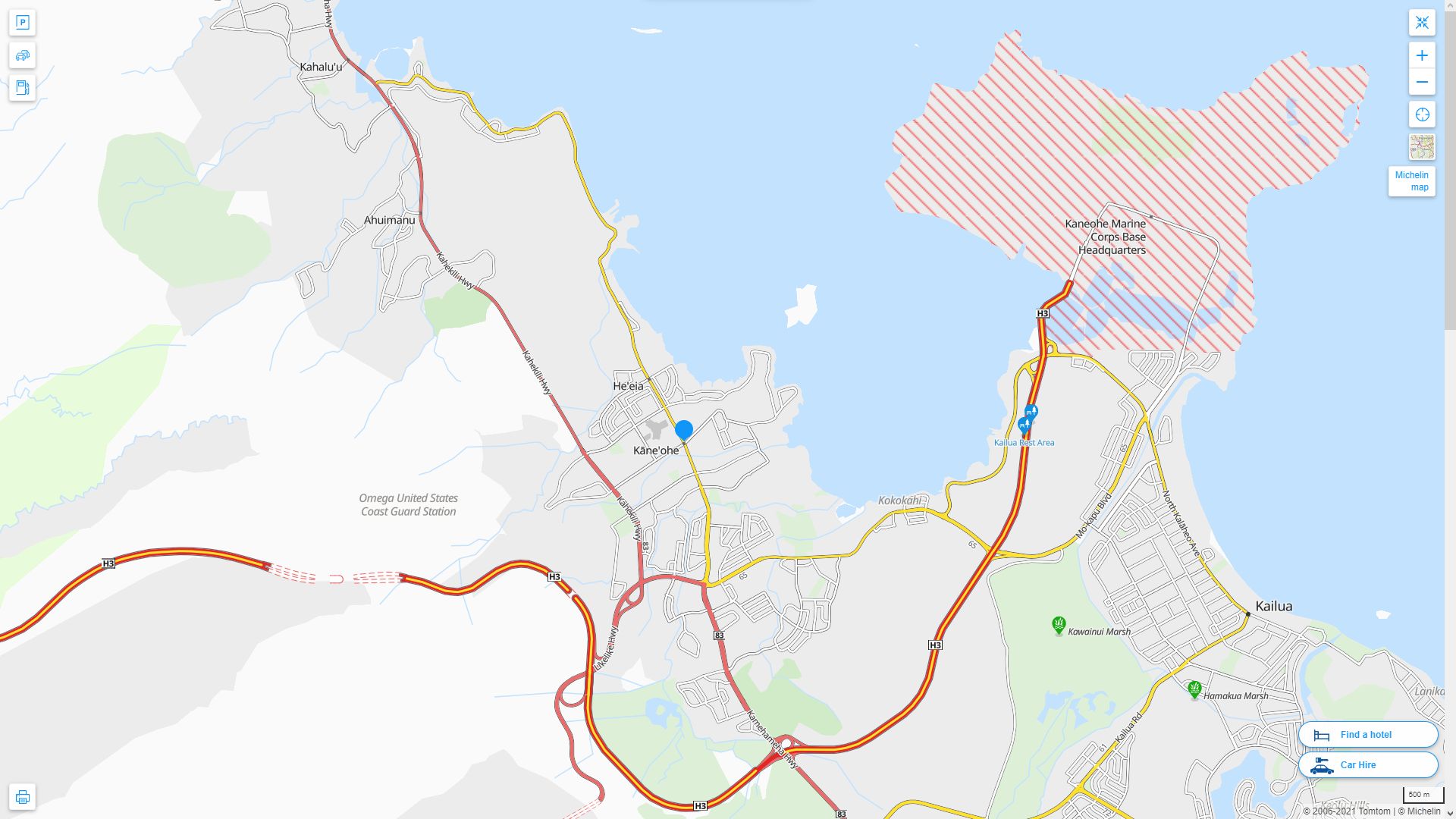 Kaneohe Hawaii Map - United States