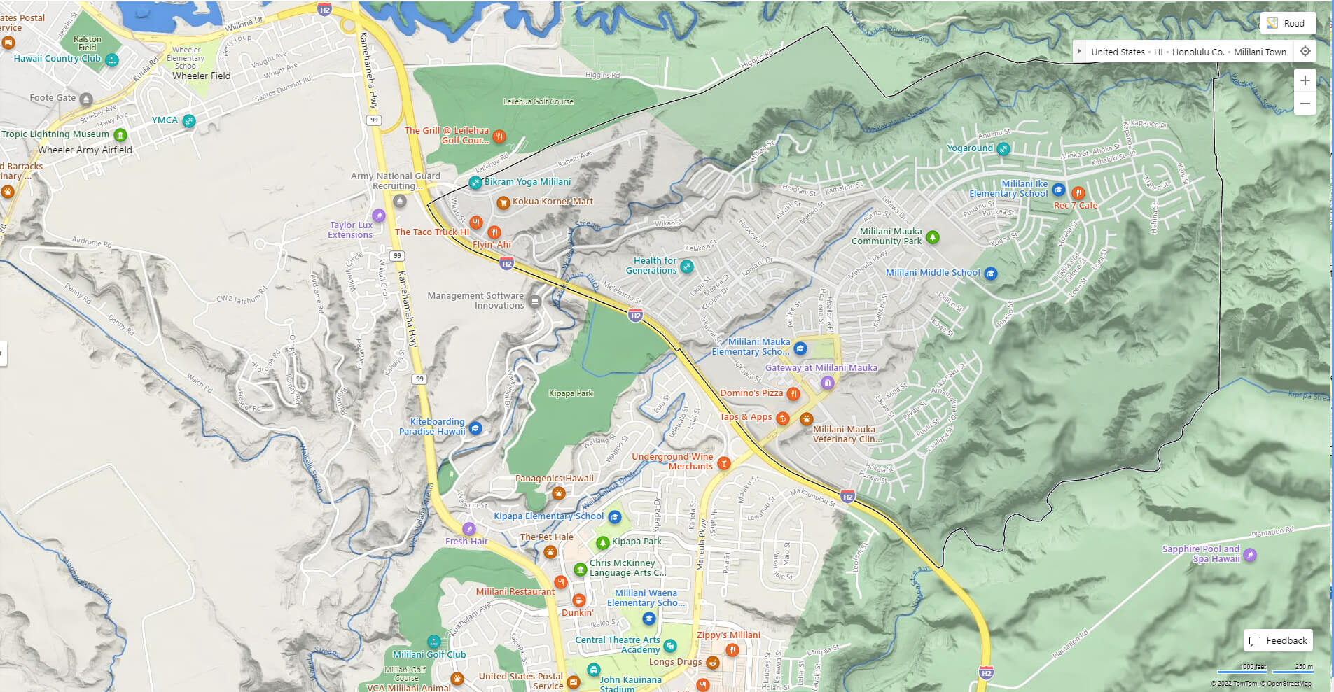 Mililani Mauka, Hawaii Map