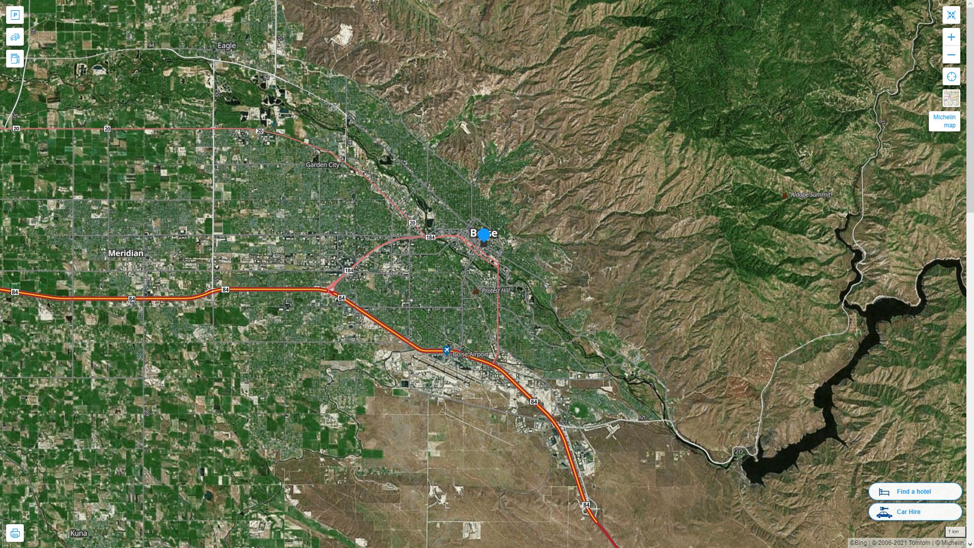 Boise City, Idaho Map