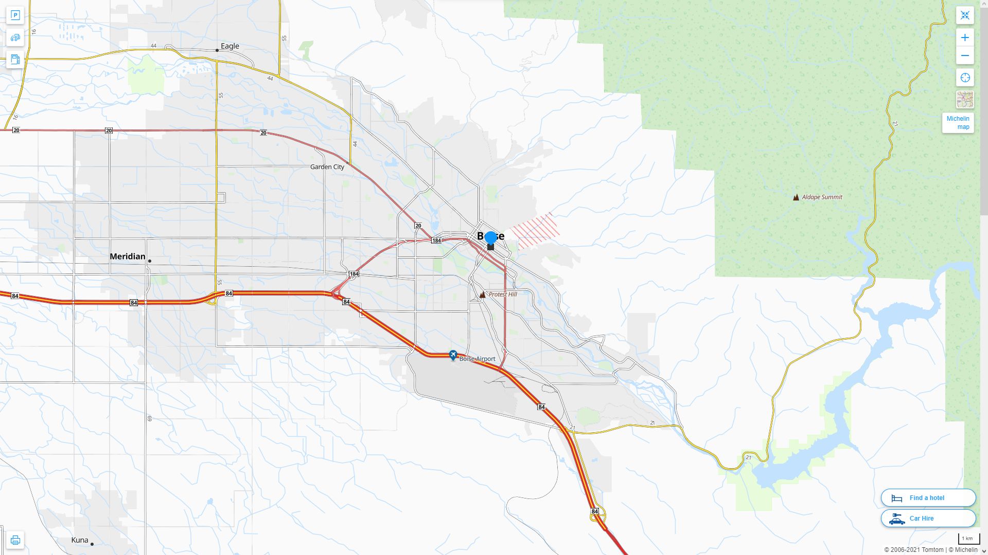 Boise City, Idaho Map