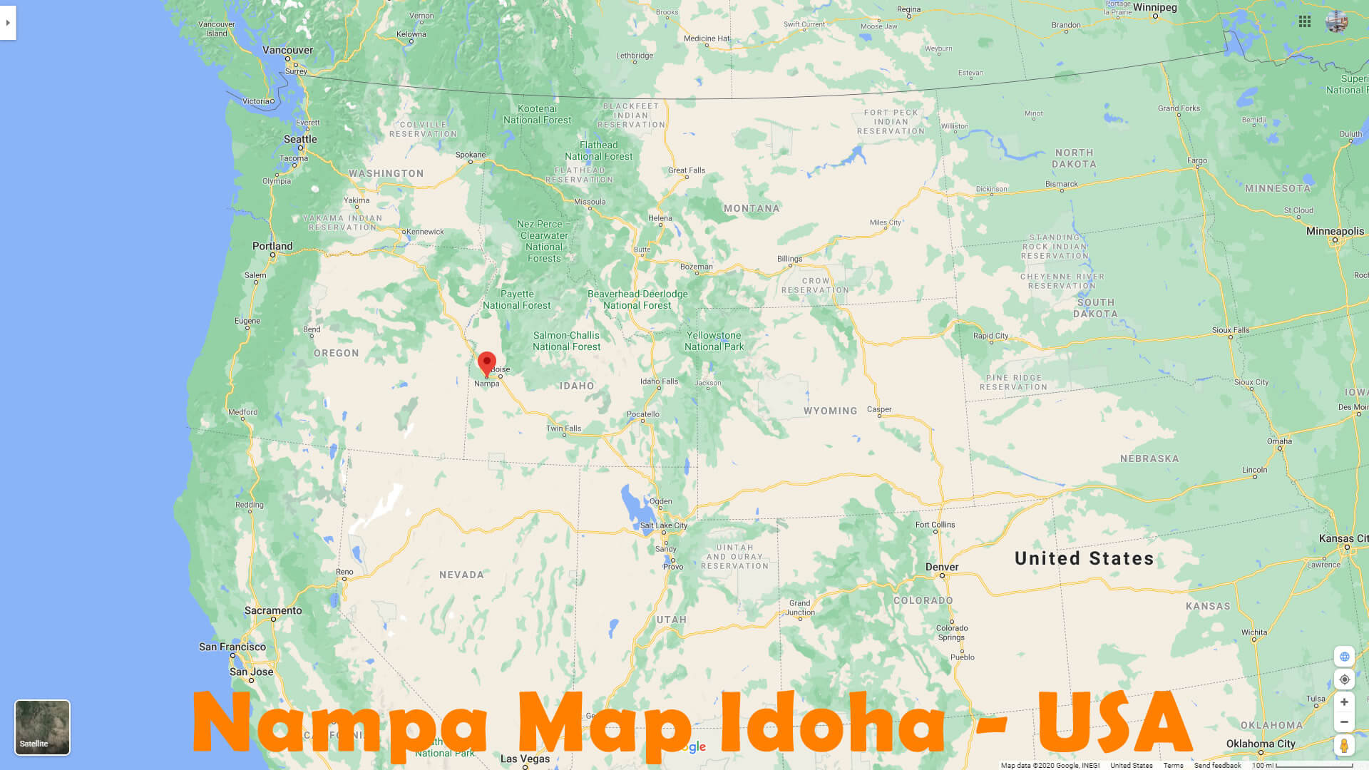 Nampa, Idaho Map