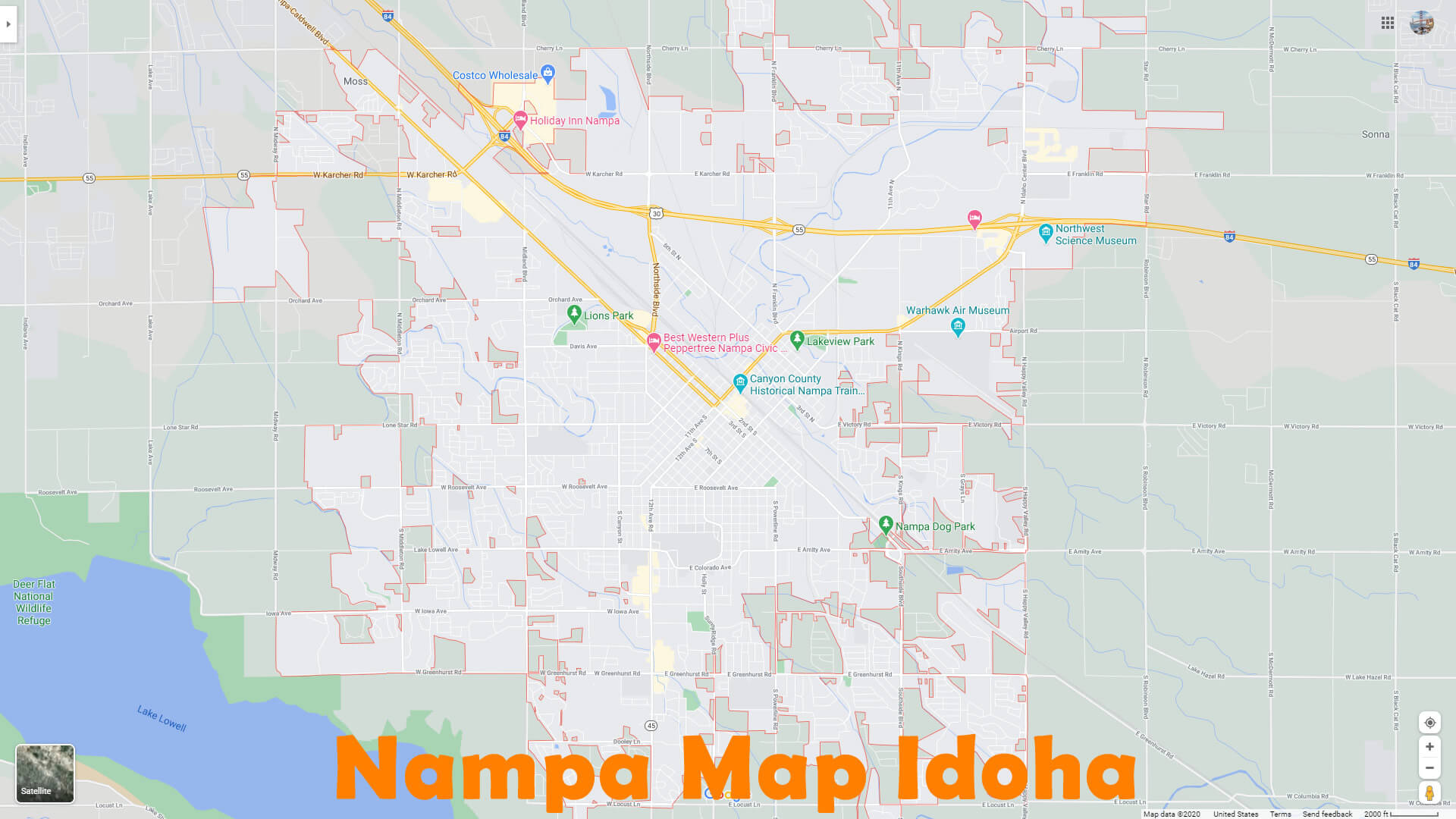 Nampa, Idaho Map