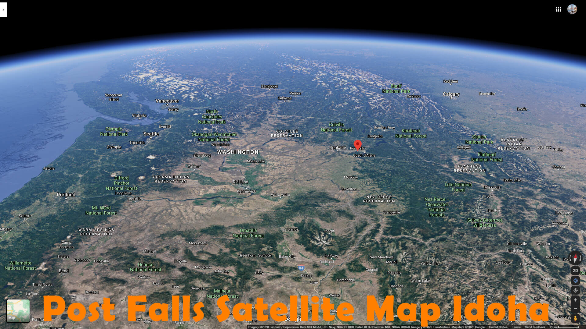Post Falls, Idaho Map
