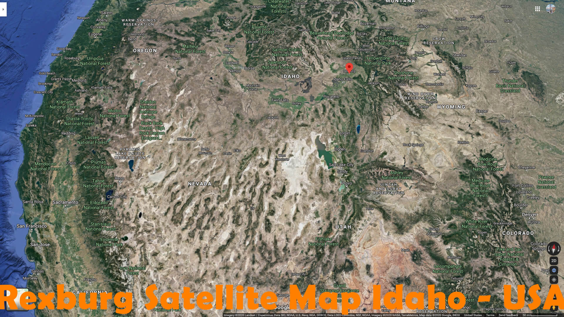 Rexburg, Idaho Map