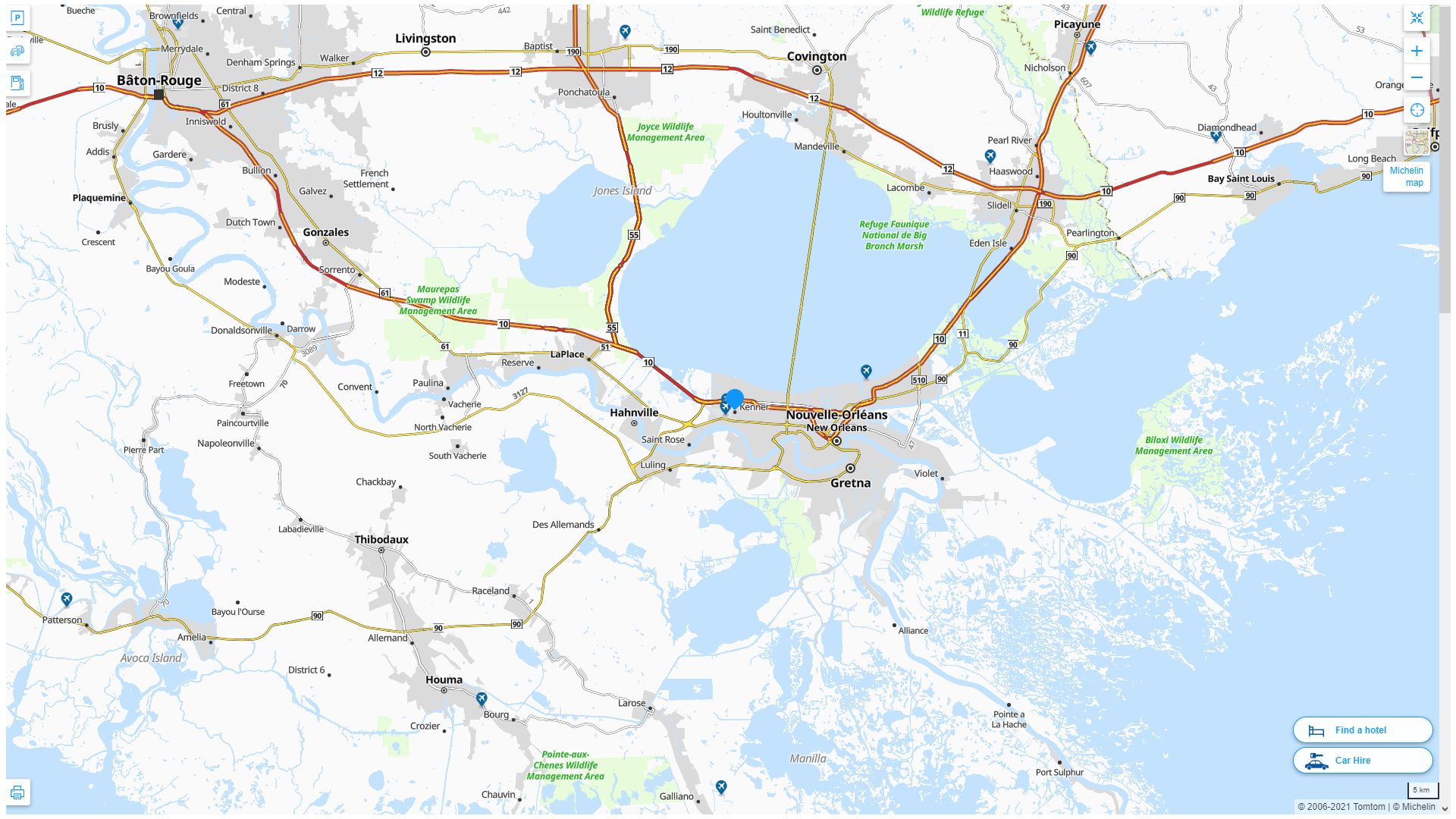 Kenner, Louisiana Map