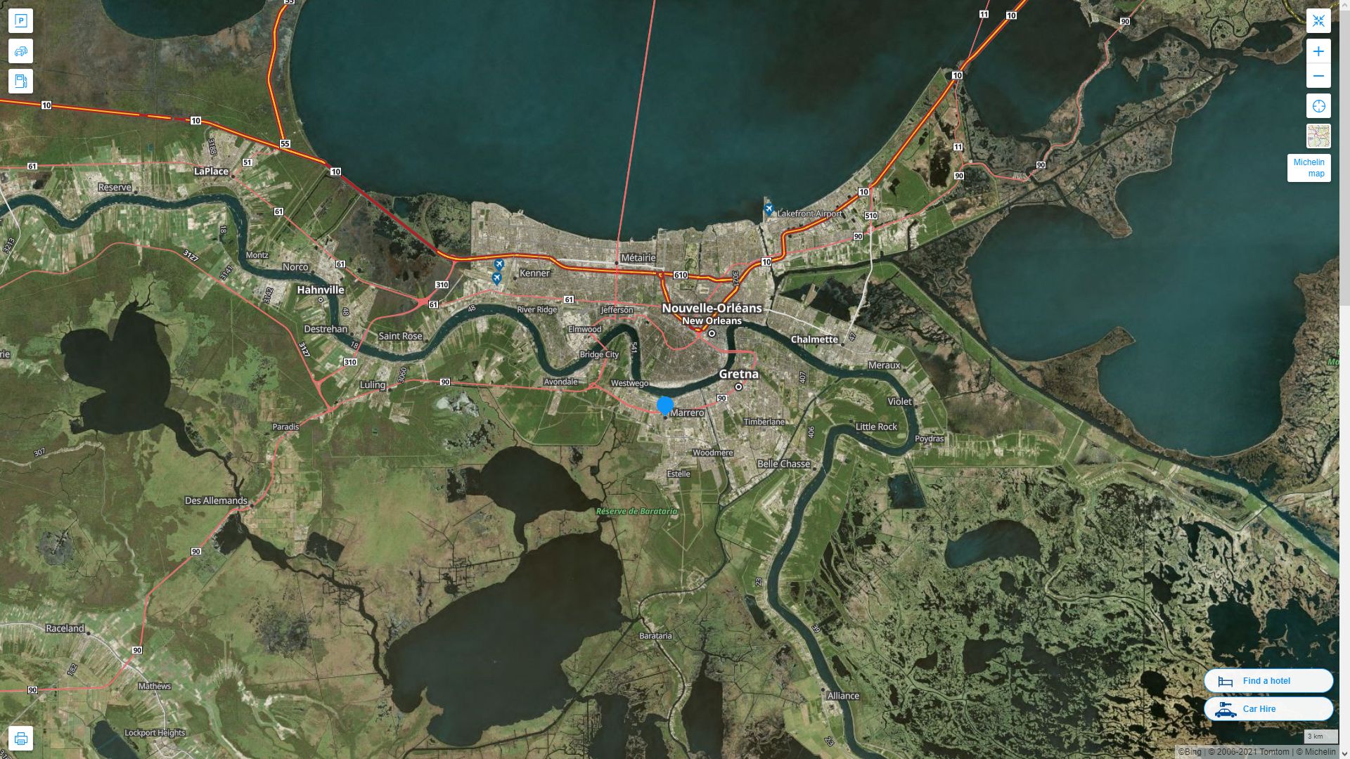 Marrero, Louisiana Map