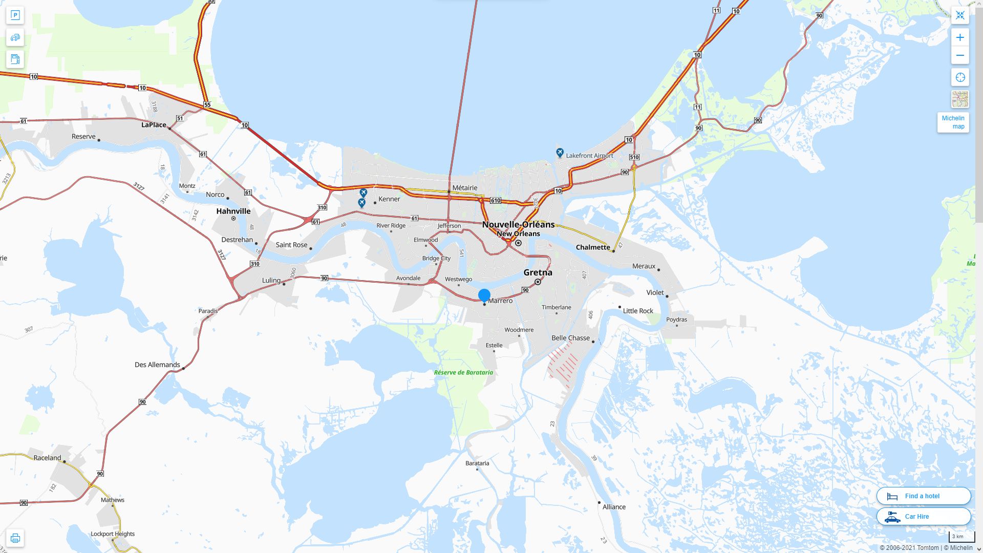 Marrero Louisiana Map - United States