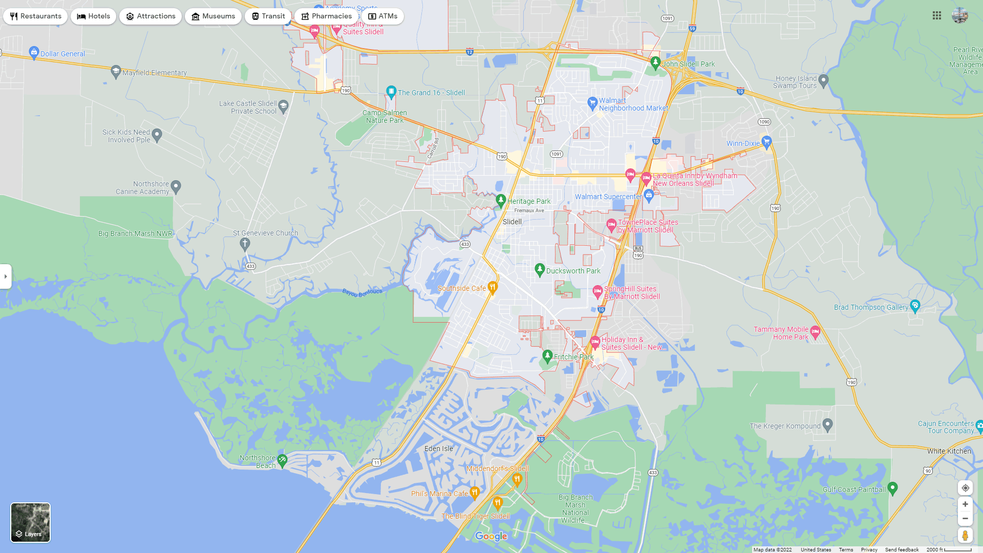 Slidell Louisiana Map - United States