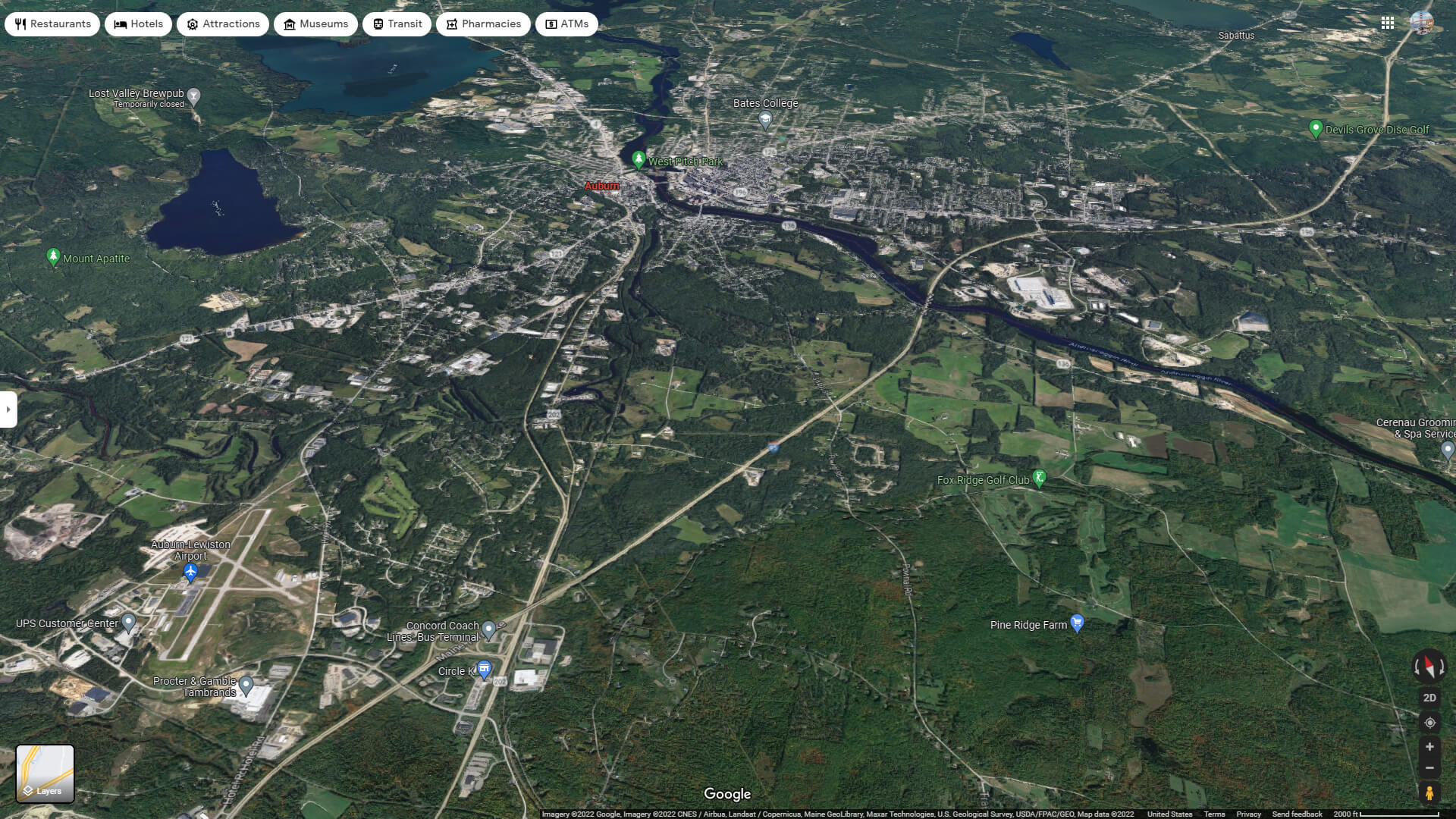 Auburn, Maine Map