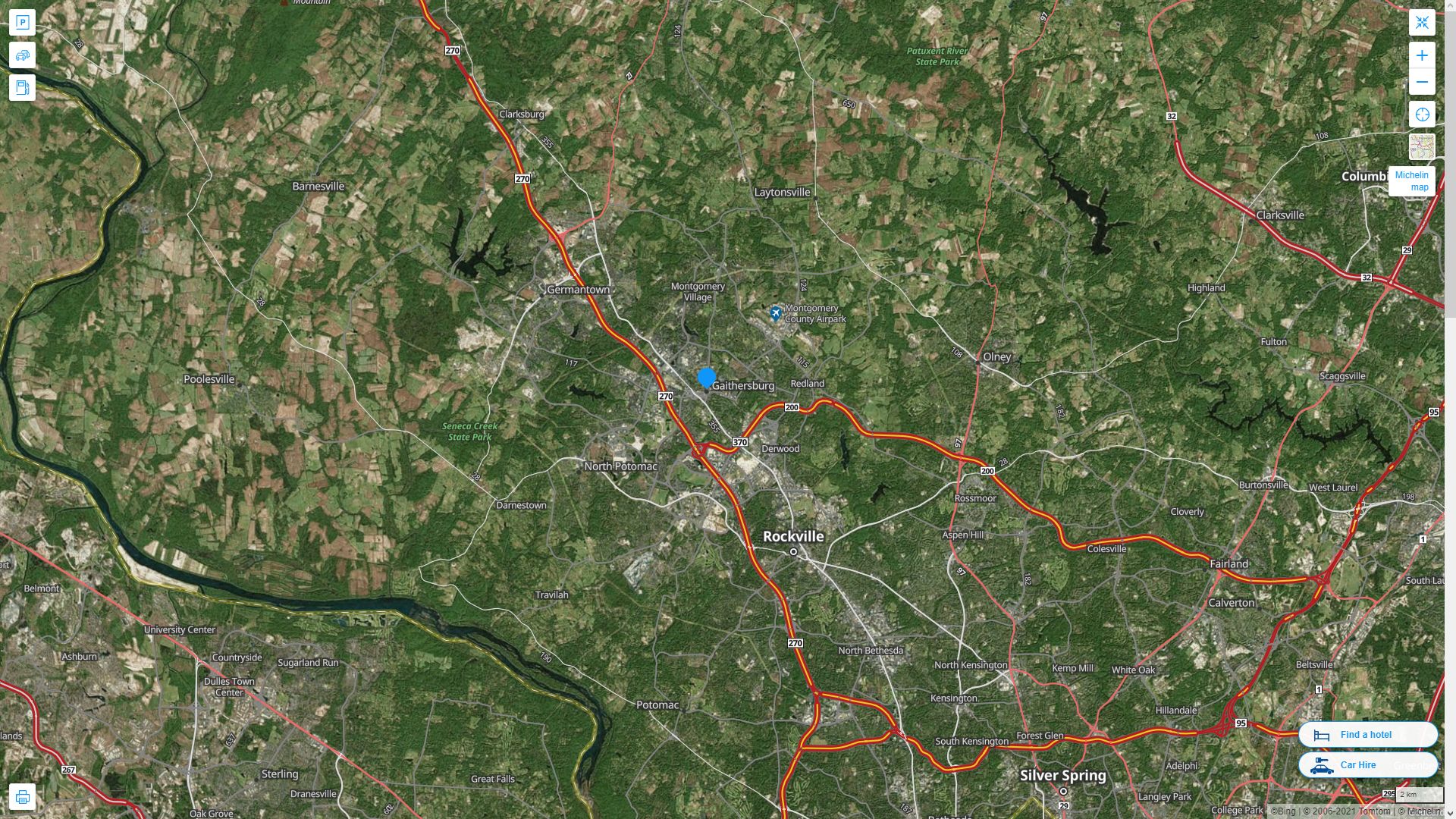 Gaithersburg, Maryland Map