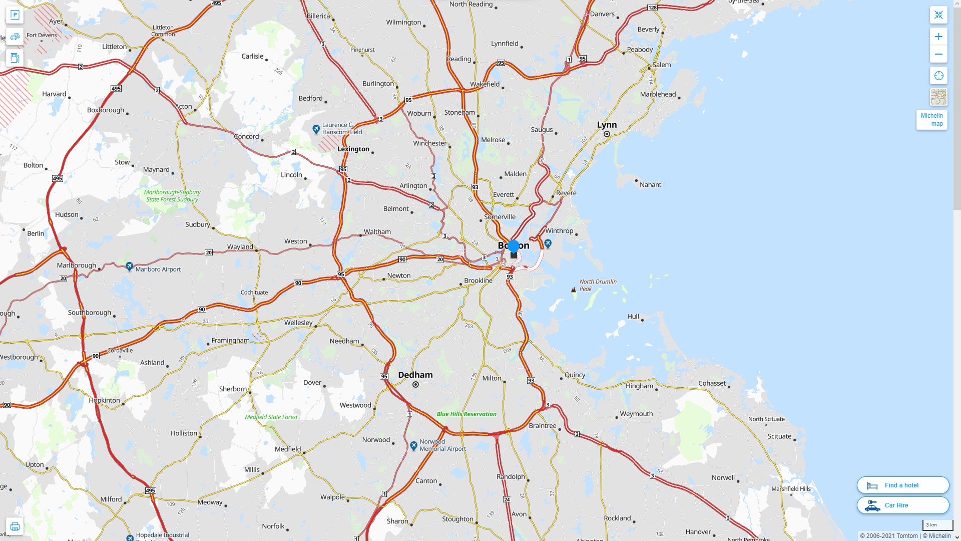 Boston, Massachusetts Map