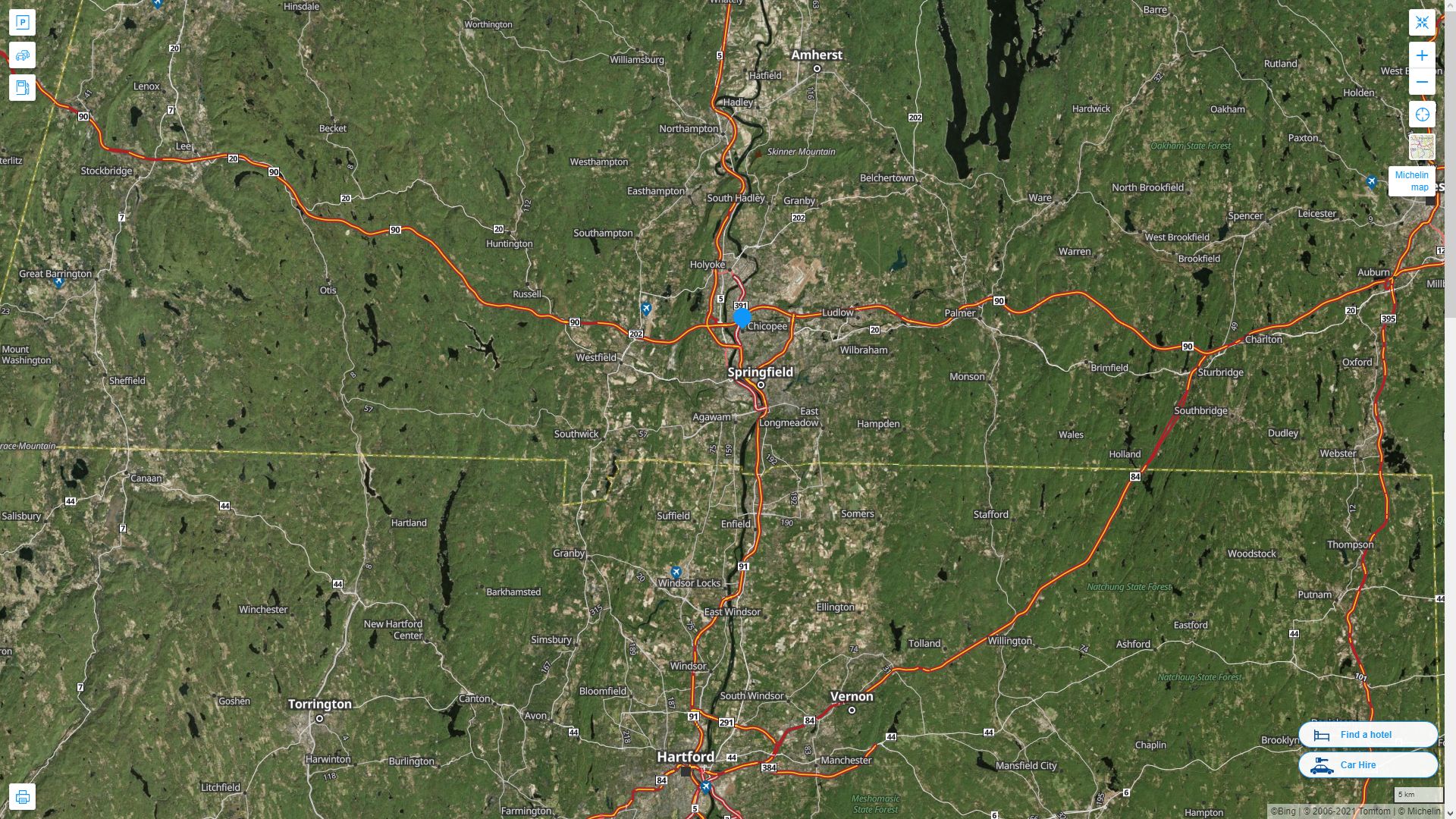 Chicopee, Massachusetts Map