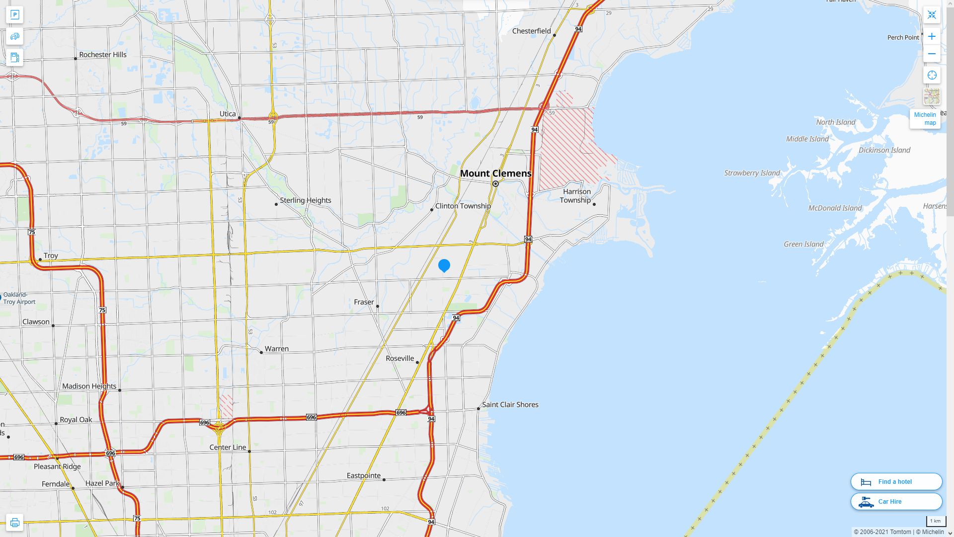 Canton Township, Michigan Map