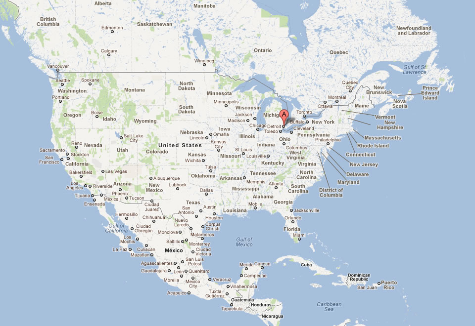 Detroit, Michigan Map